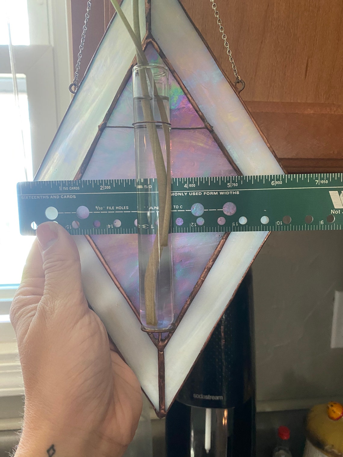 Propagation Station / Stained Glass Window Hanging / White and | Etsy