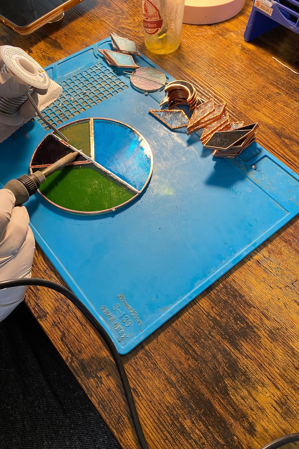 Stained Glass Peace Sign Window Hanging Vibrant Display of - Etsy