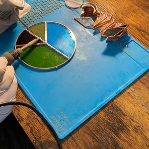 Stained Glass Peace Sign Window Hanging Vibrant Display of Love and ...