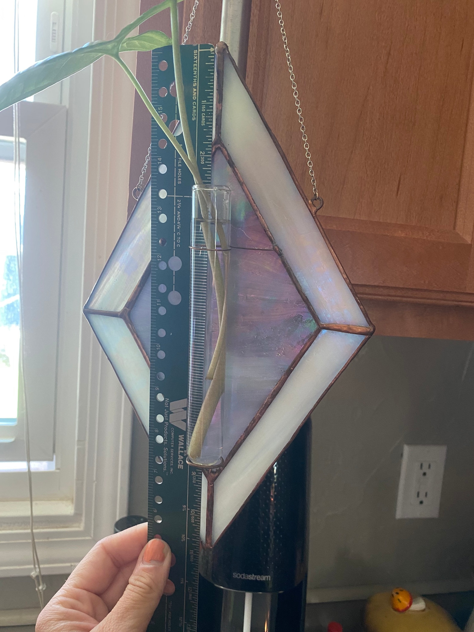 Propagation Station / Stained Glass Window Hanging / White and | Etsy