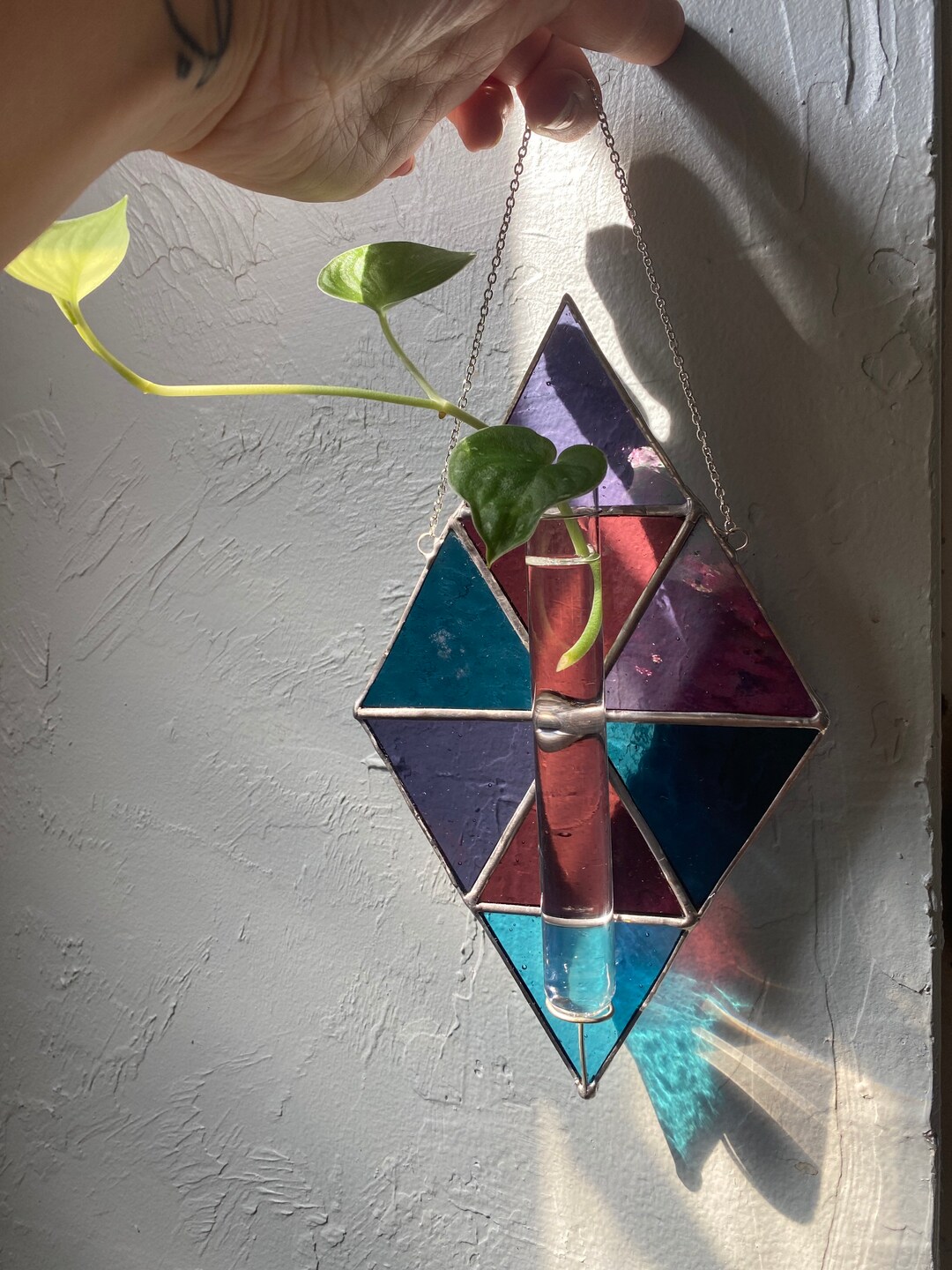 Stained Glass Window Hanging Suncatcher Propagation Station Pant Hanger ...