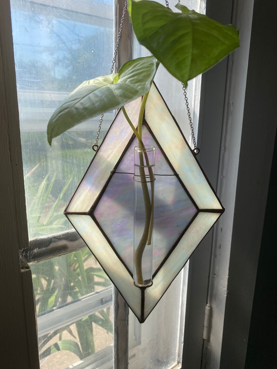Propagation Station / Stained Glass Window Hanging / White and | Etsy