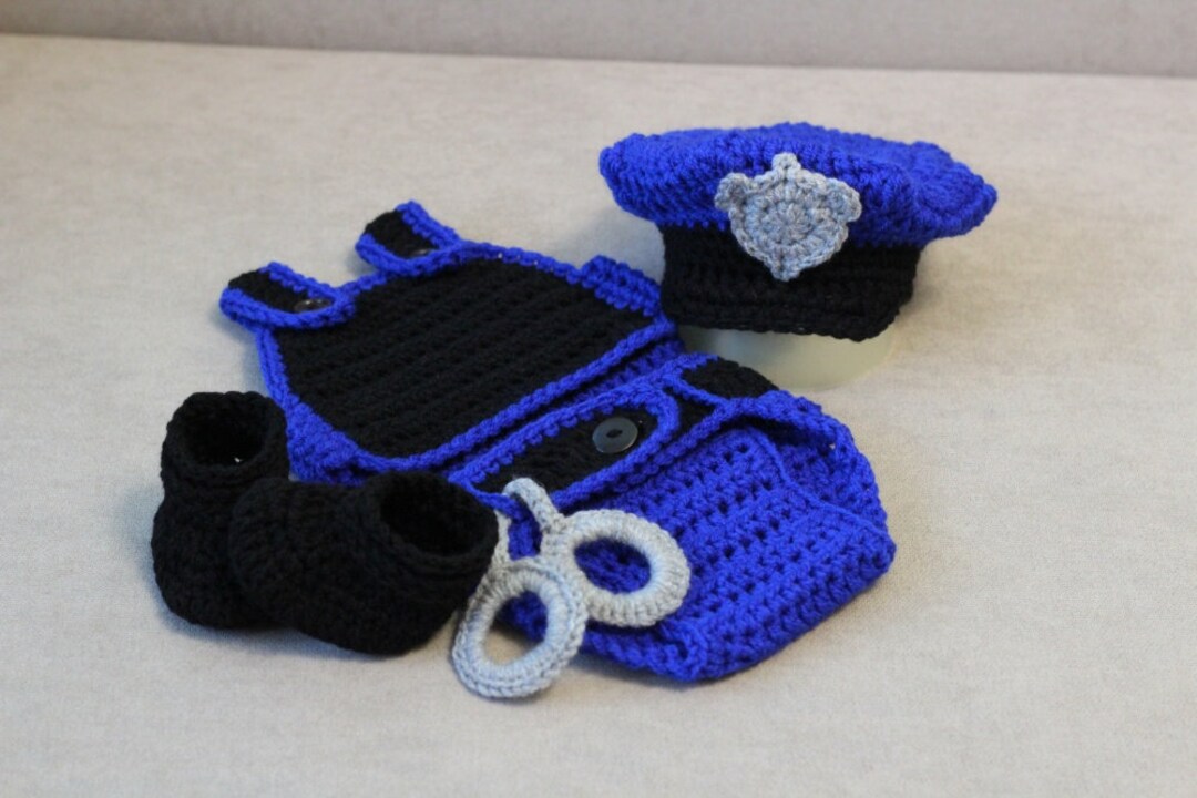 Baby Police Costume Crochet Baby Boy or Girl Policeman Outfit - Etsy