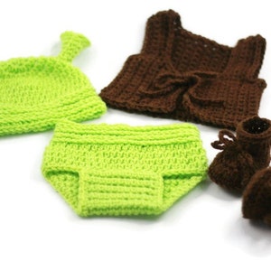 Crochet Shrek Inspired Outfit Baby Shrek Costume Newborn Green - Etsy