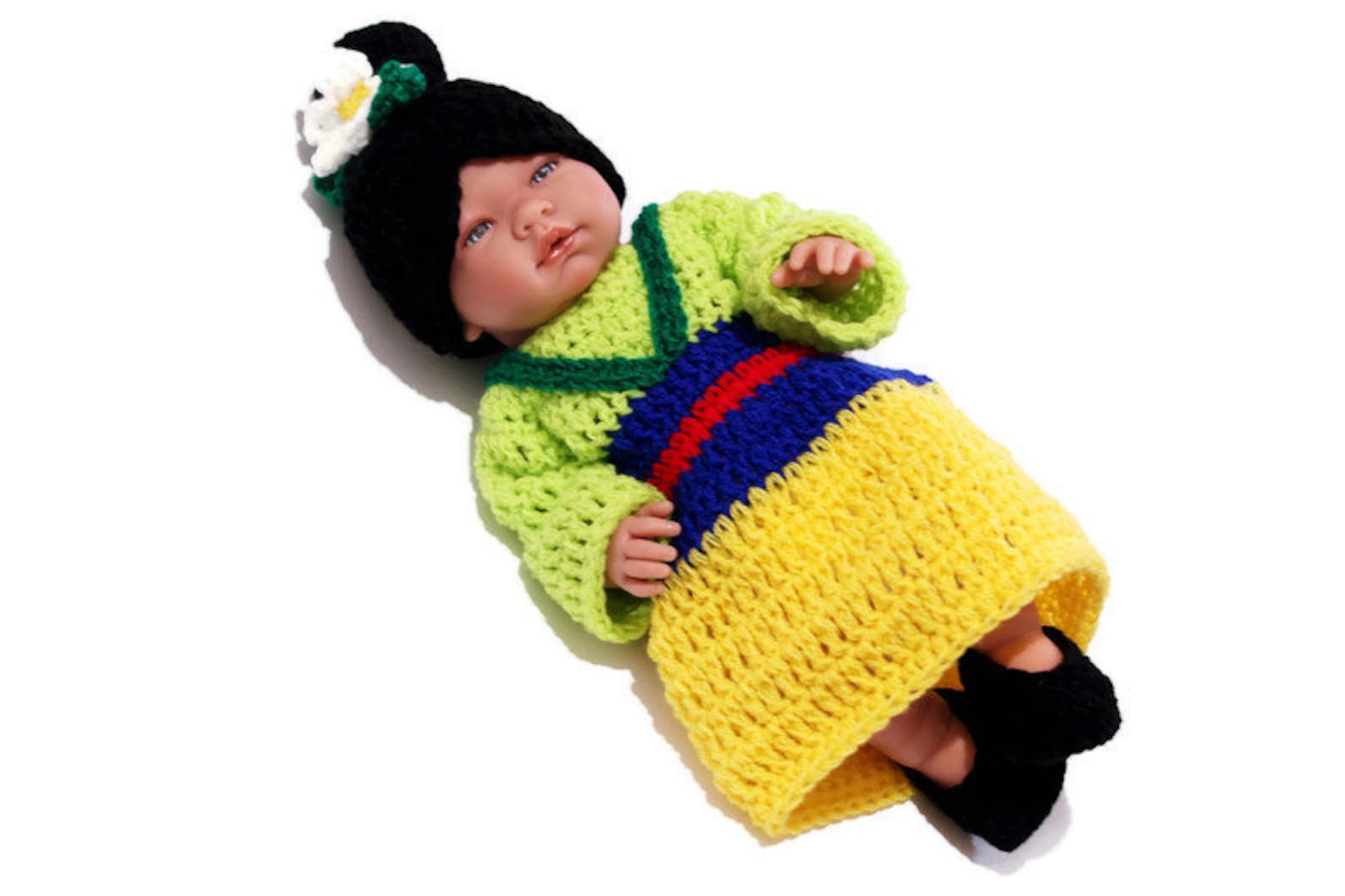 Mulan bebé traje recién nacido chica Mulan crochet traje Fa | Etsy