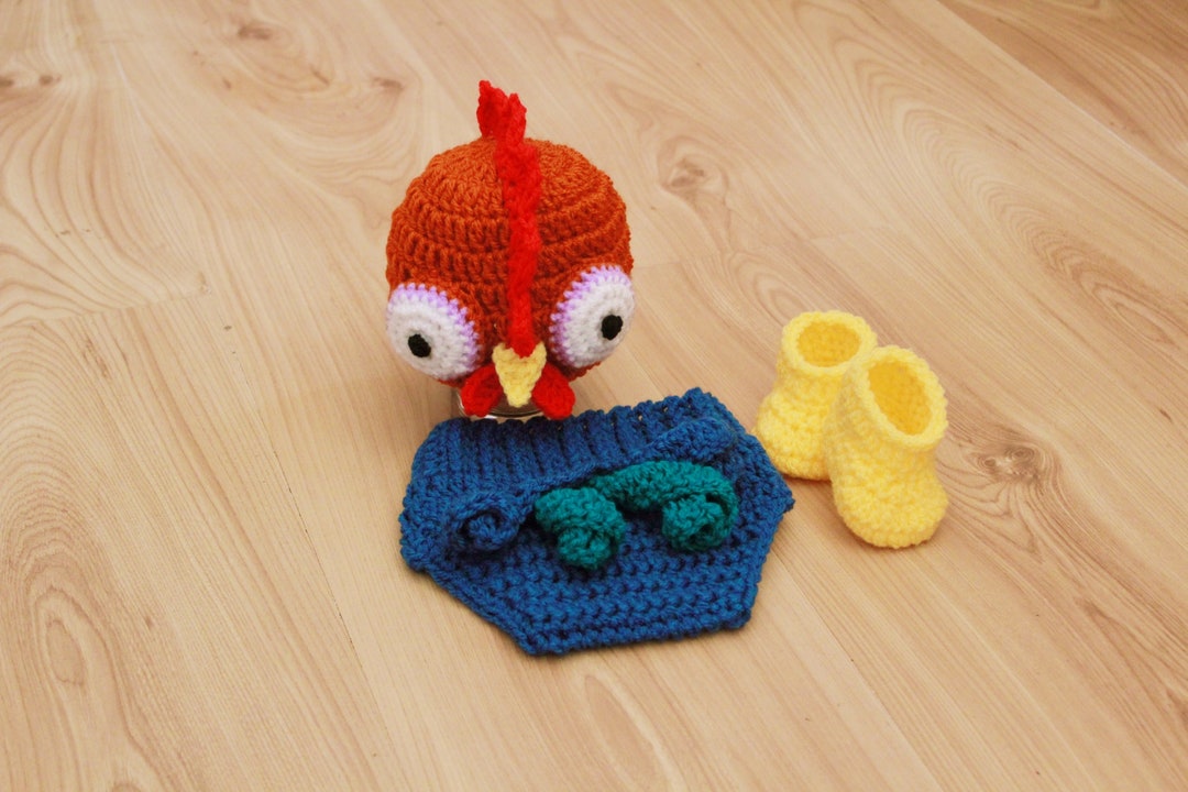 Hei Hei Inspired Outfit Crochet Baby Rusty Hat Rooster Costume Newborn ...