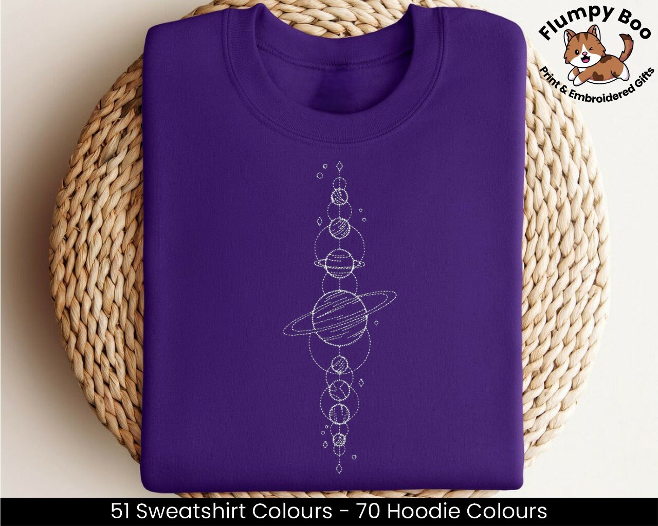 Embroidered Planets of the Solar System Sweatshirt or Hoodie - Etsy
