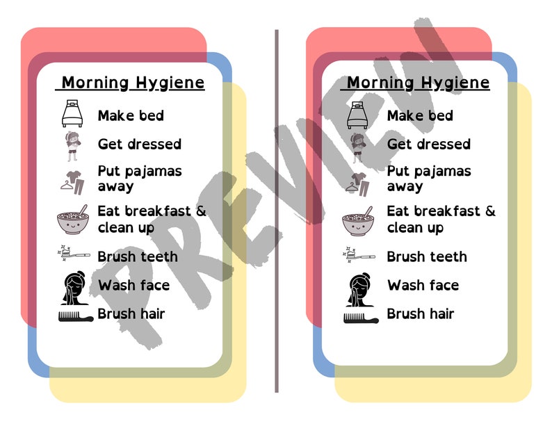 Daily Hygiene Checklists - I Can Do It! - Etsy