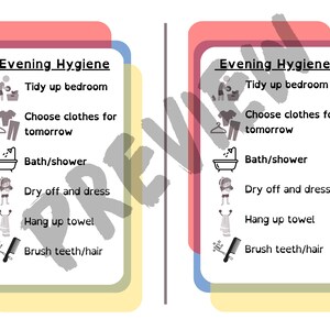 Daily Hygiene Checklists - I Can Do It! - Etsy
