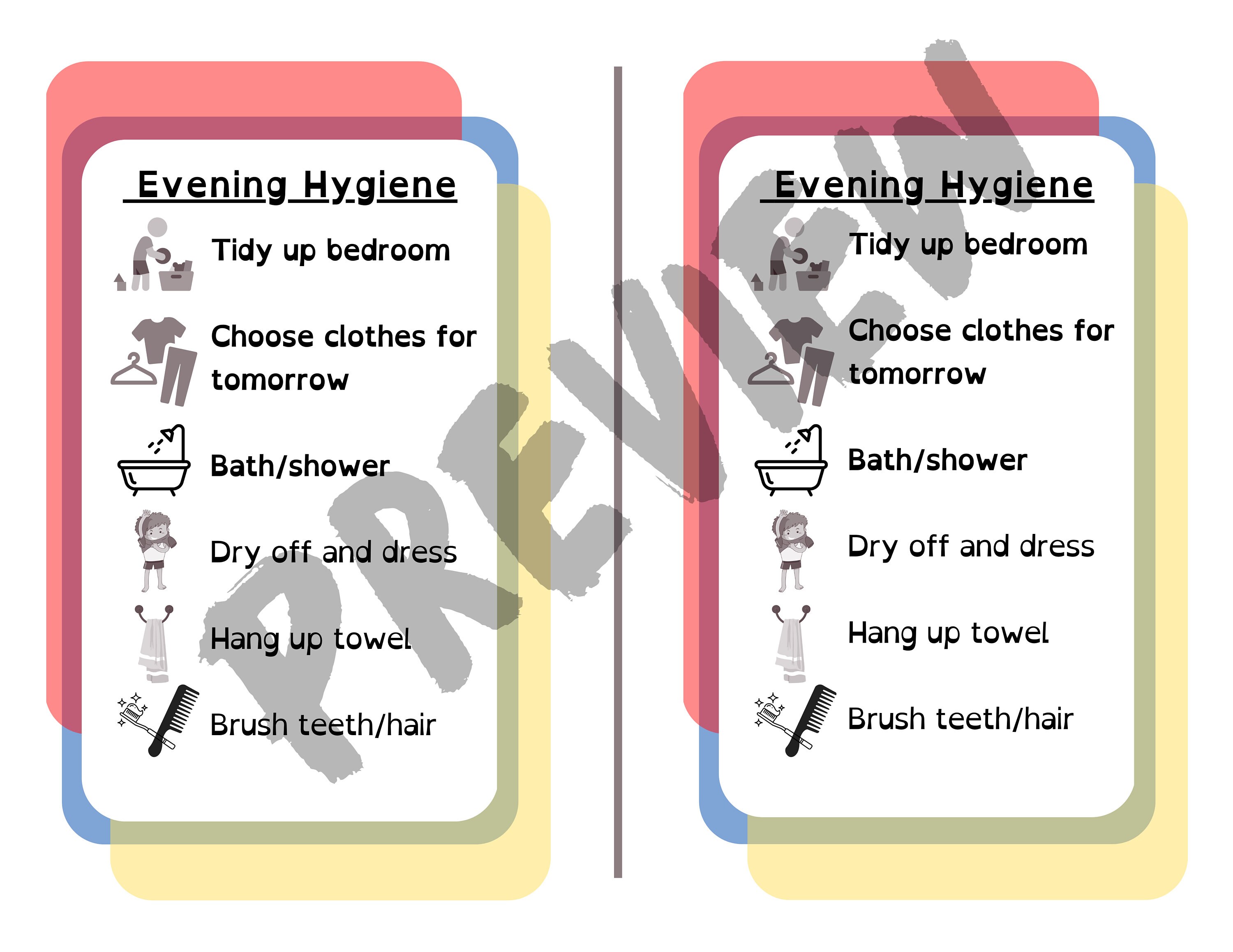 Daily Hygiene Checklists - I Can Do It! - Etsy