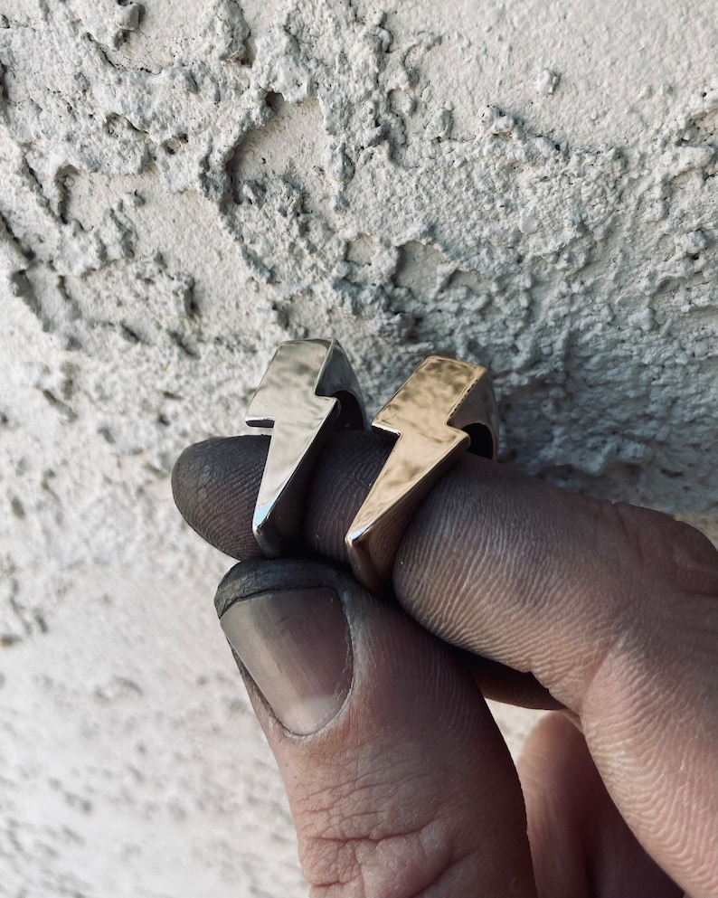 Lightning Bolt Ring - Etsy