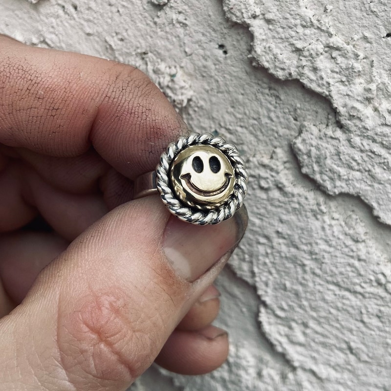 Smiley Ring - Etsy