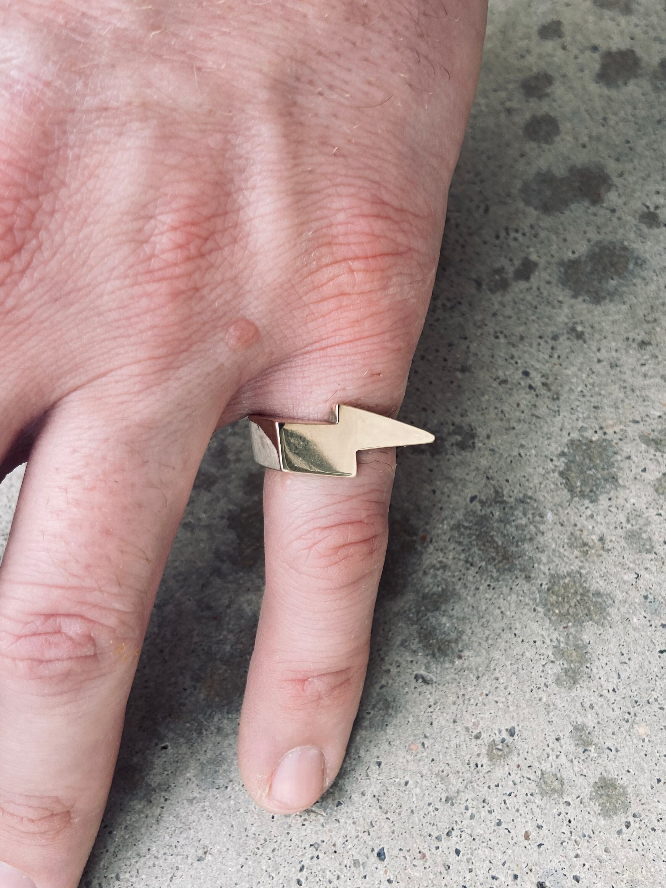 Lightning Bolt Ring - Etsy