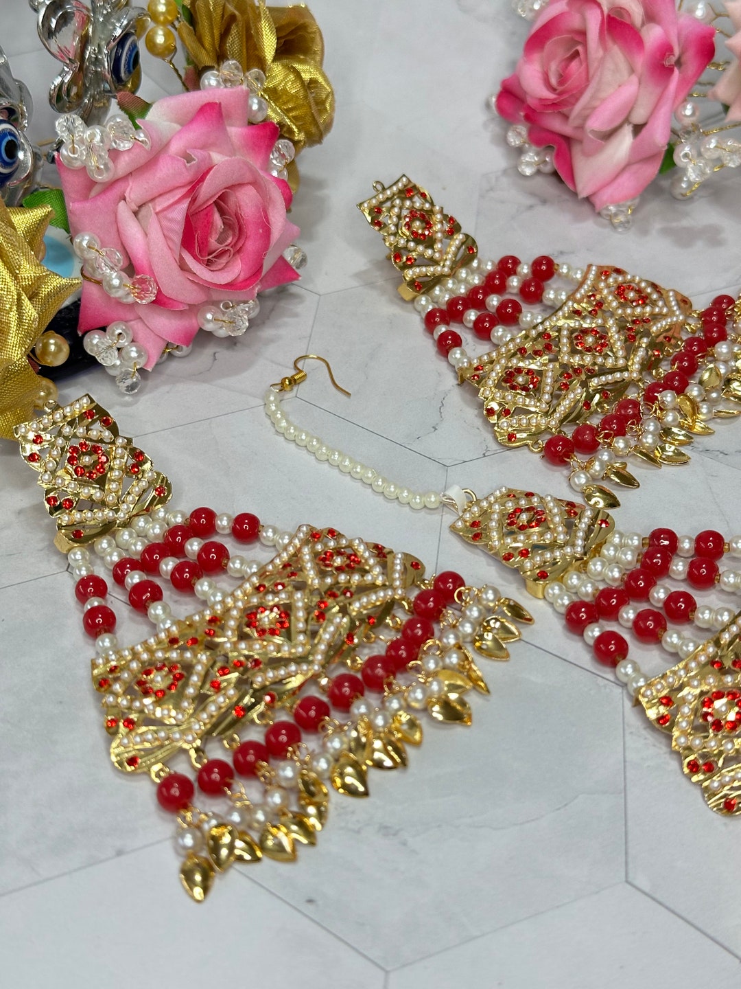 Punjabi Traditional Pipal Patti Tikka Set|| Gidha || Bhangra || Punjabi ...