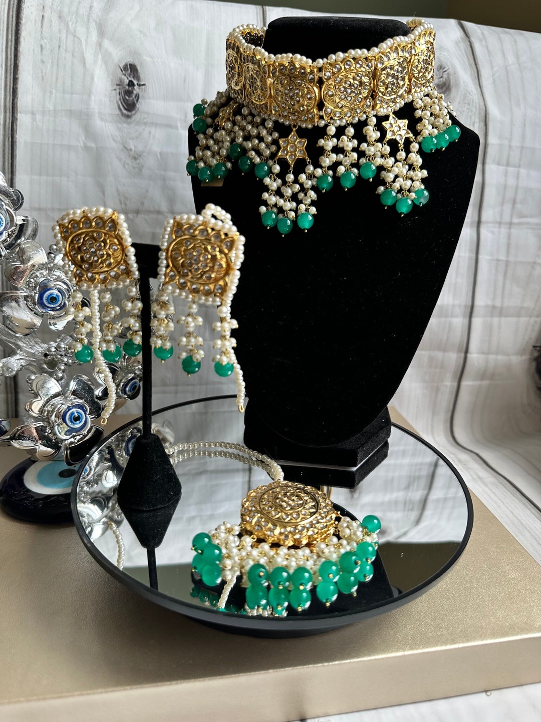 24 K Gold Plated Pakistani || Designer Thappa Kundan Pakistani Gold ...