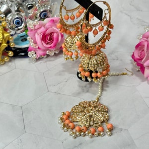 Punjabi Traditional Pipal Patti Jhumki Jaduoa Tikka Set|| Gidha ...