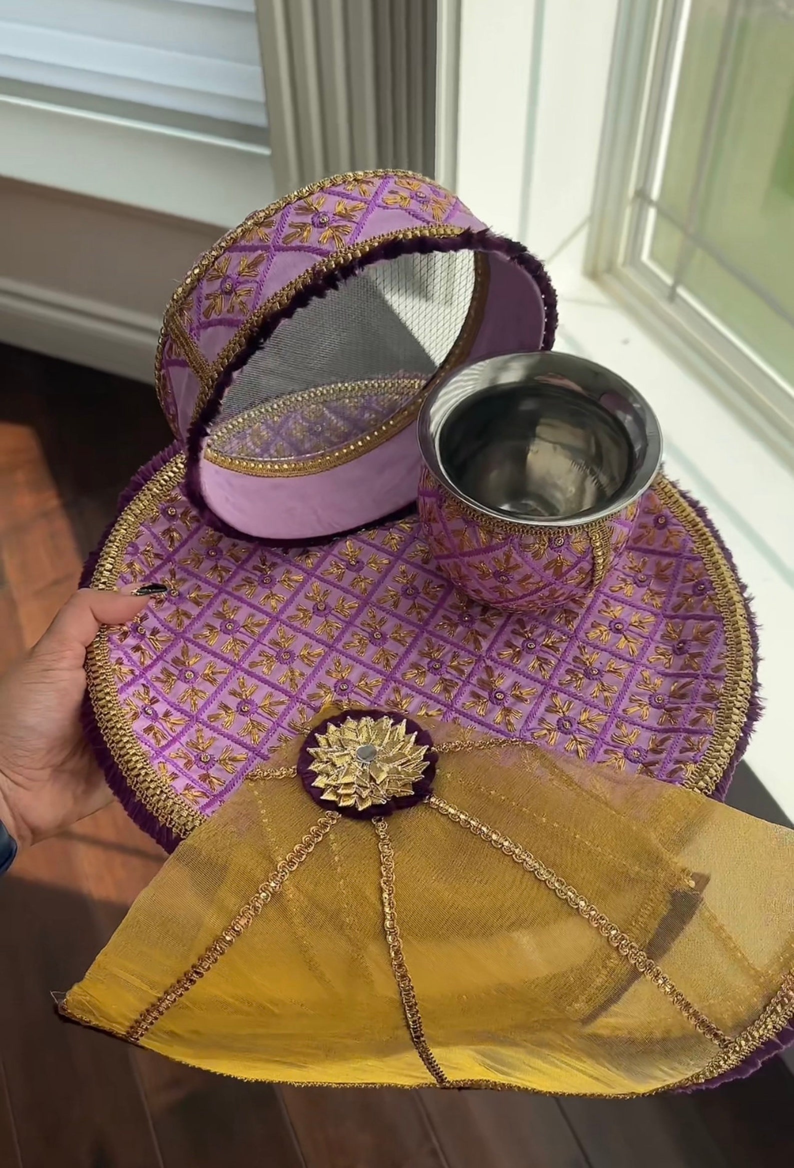 Karwa Chauth Thali Set /indian Festival Essentials/ Wedding Accessories/ Karwa Chauth Gift ...