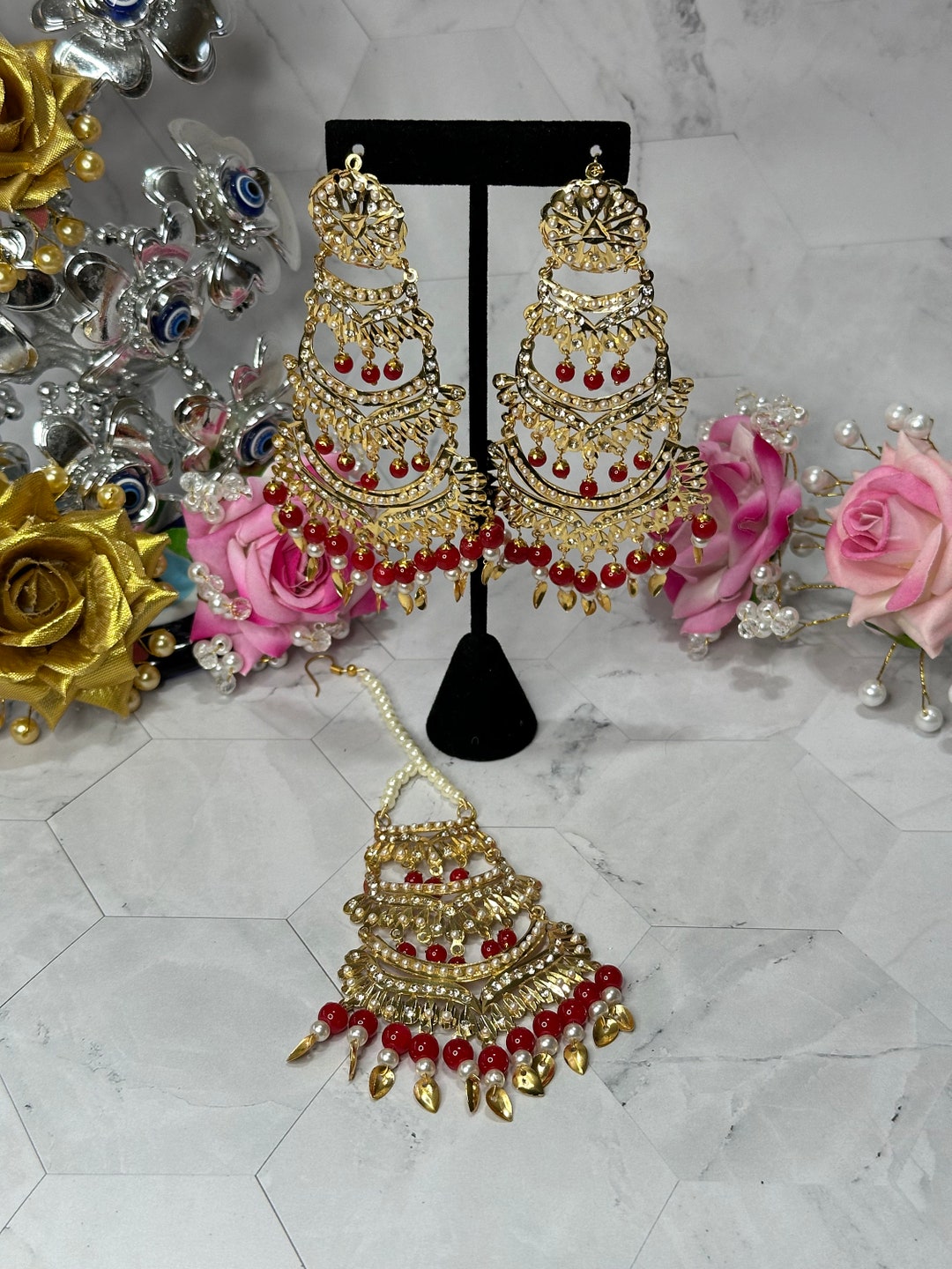 Punjabi Traditional Pipal Patti Tikka Set|| Gidha || Bhangra || Punjabi ...