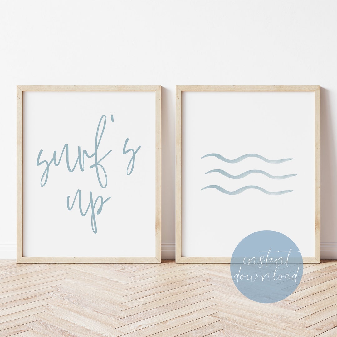 Surf's up Wall Art Printable Nursery Wall Prints Nursery - Etsy