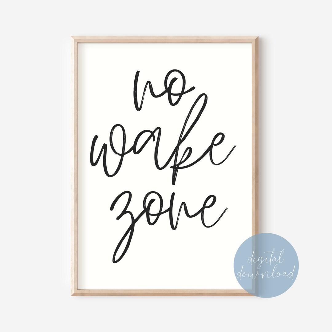 No Wake Zone Wall Art Printable, Nursery Wall Prints, Nursery Decor ...
