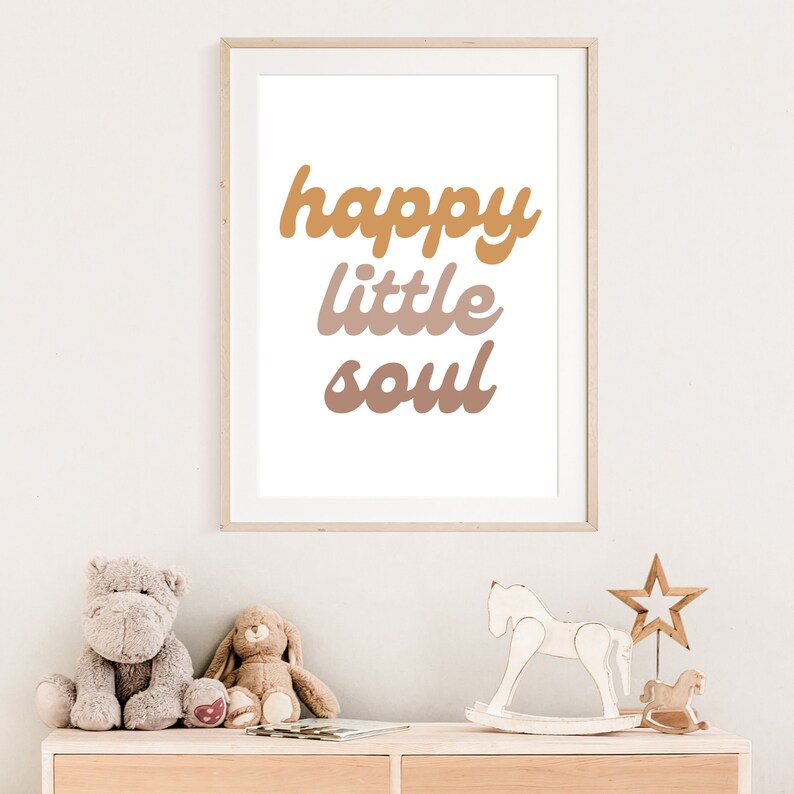 Happy Little Soul Boho Nursery Wall Art Print | Boho Kids Room Decor ...