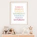Rainbow Watercolor Days of the Week Print Poster Nursery Wall Art ...
