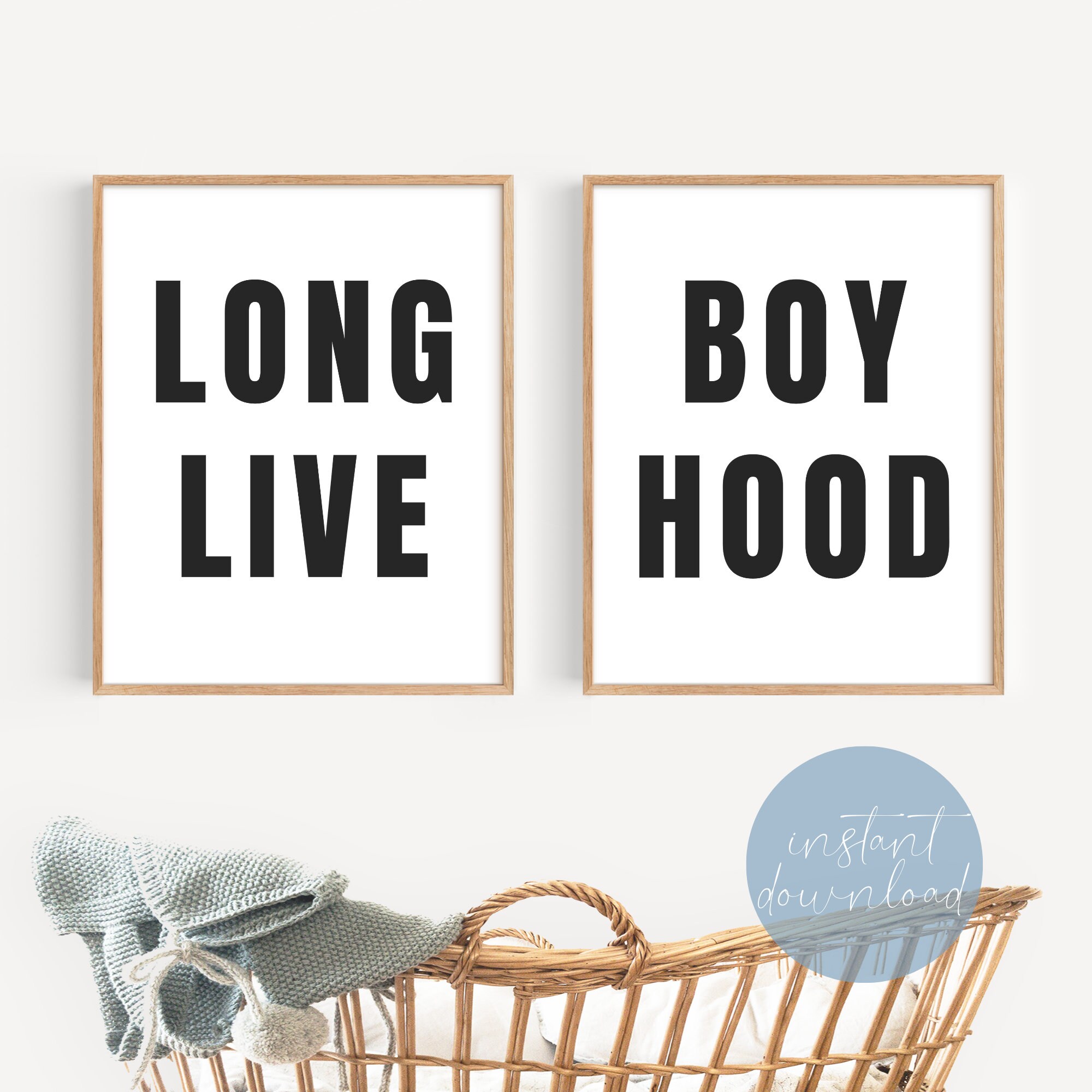 Long Live Boyhood Wall Art Print, Nursery Wall Art, Kids Room Print ...