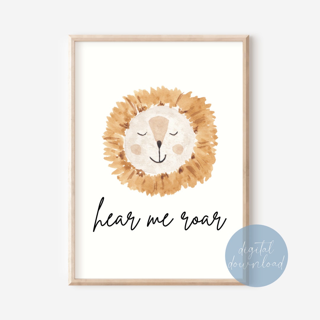 Lion Boho Nursery Wall Art Print | Boho Kids Room Decor | Boho Playroom ...