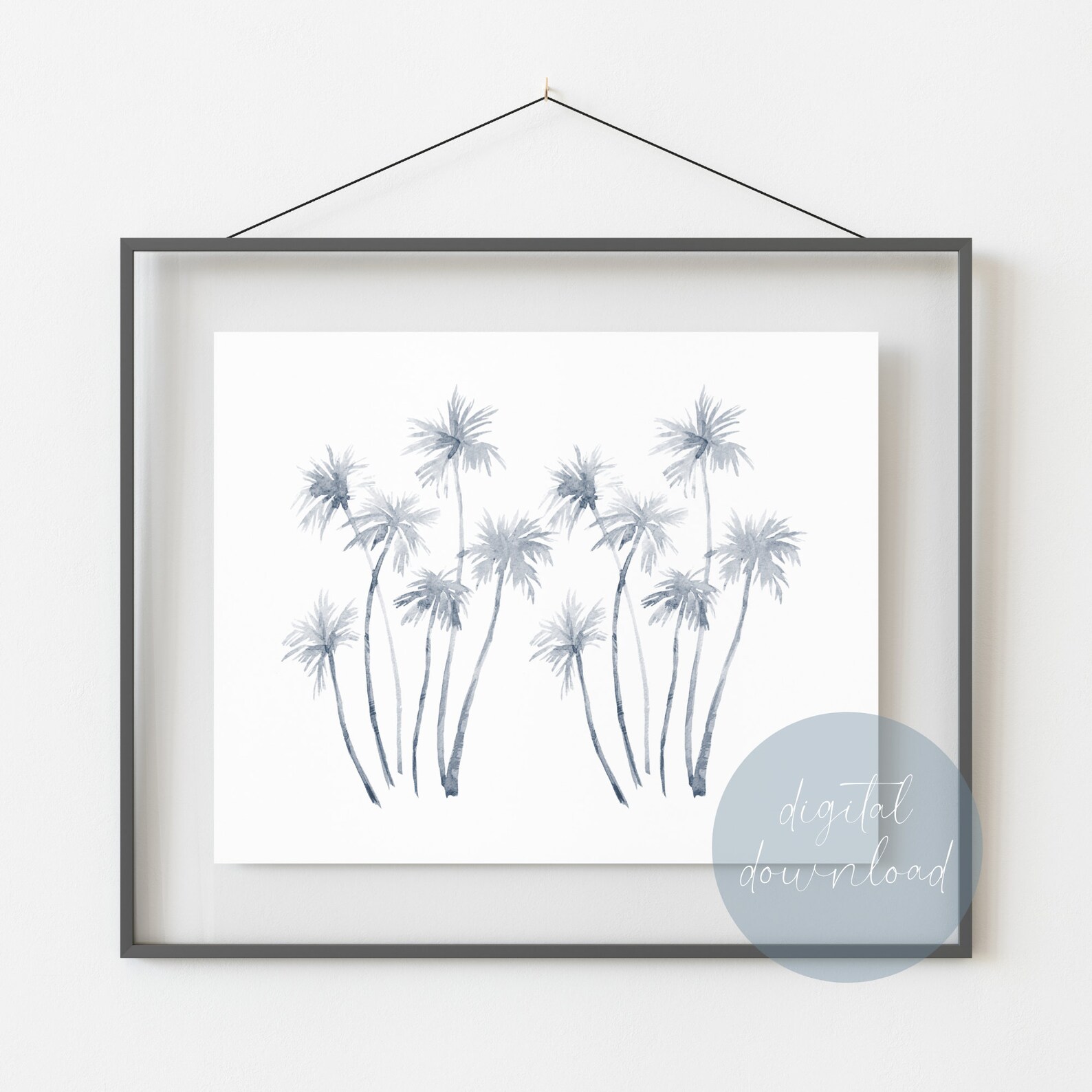Blue Palms Nautical Nursery Wall Art Print Digital Download - Etsy