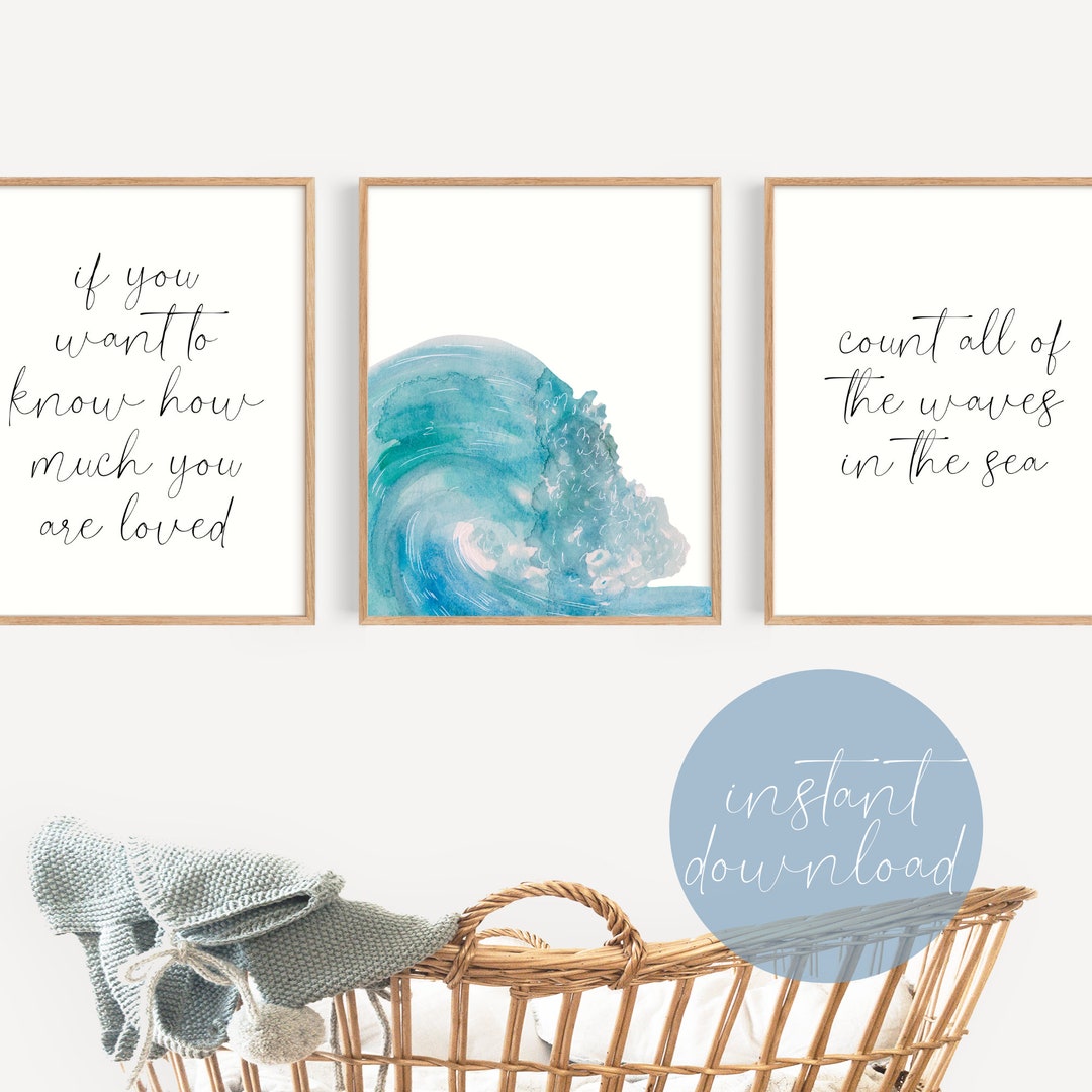 Count All of the Waves in the Sea Bundle Print Digital Download ...