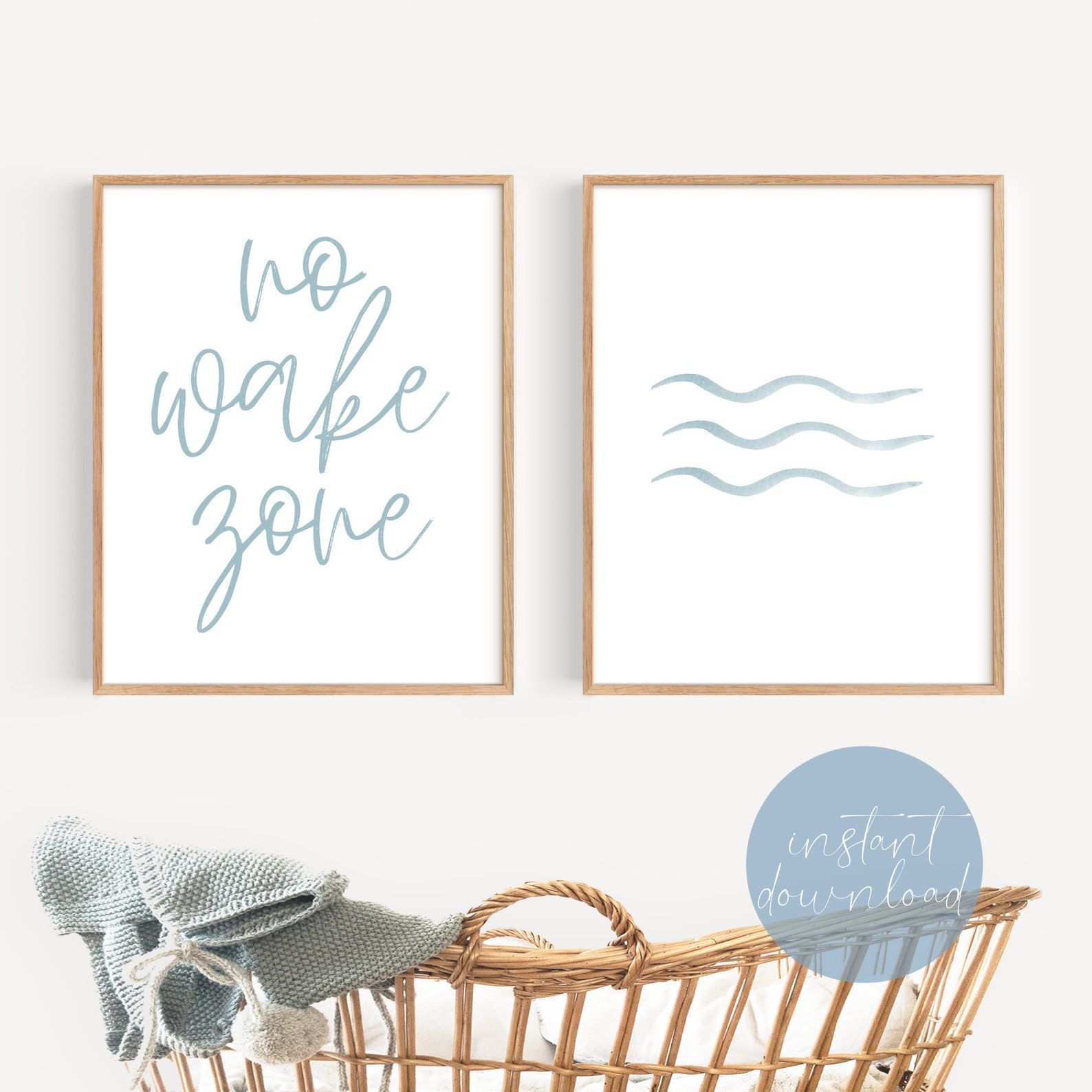 No Wake Zone Wall Art Printable Nursery Wall Prints Nursery - Etsy