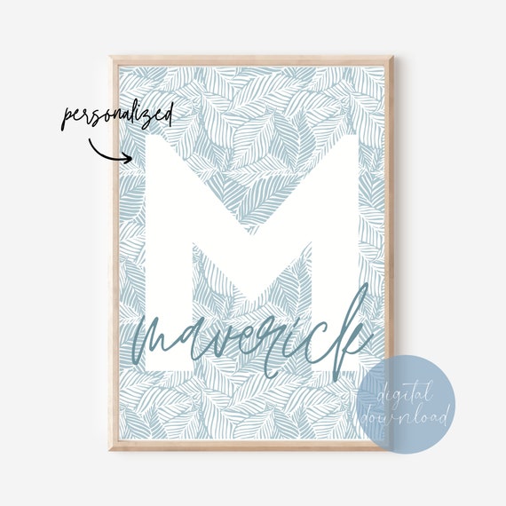 Personalized Nautical Letter Wall Art Nautical Nursery Wall - Etsy