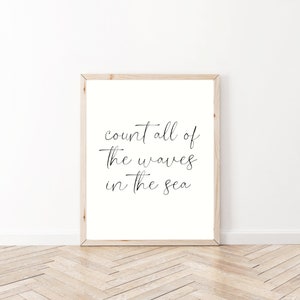 Count All of the Waves in the Sea Bundle Print Digital Download ...
