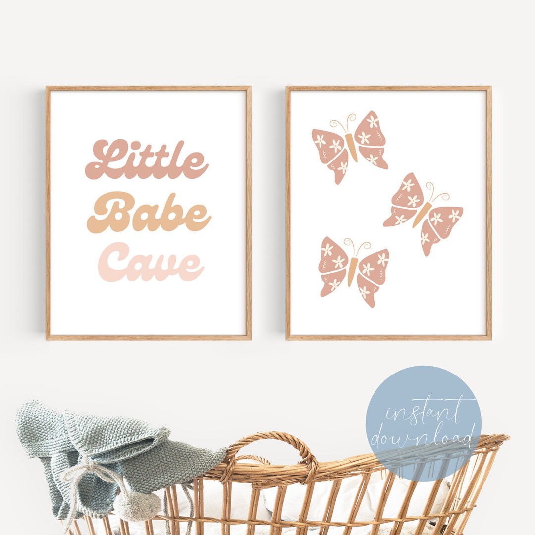 Little Babe Cave Boho Nursery Wall Art | Boho Kids Room | Boho Playroom ...