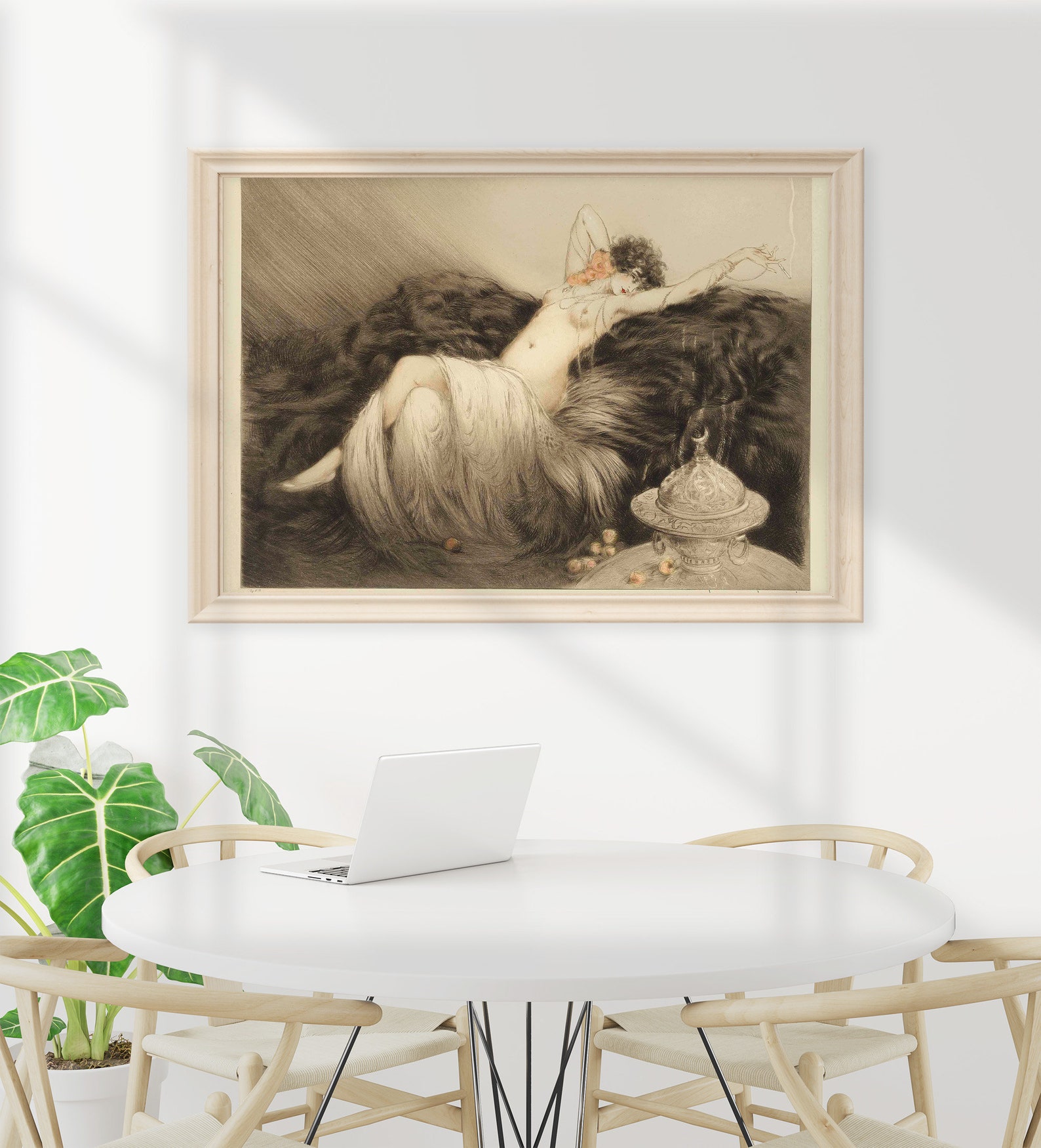 Louis Icart Smoke 1926 Canvas Print Giclee Large Wall Etsy