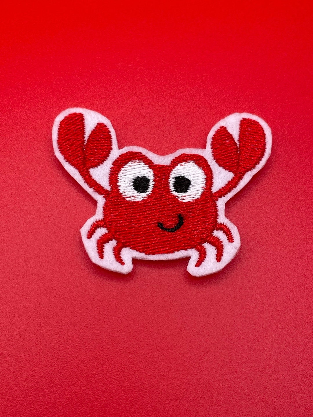 Cute Crab Embroidered Iron-on Patch - Etsy
