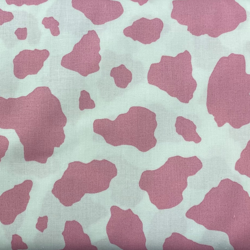 Pink Cow Print Fabric - Etsy