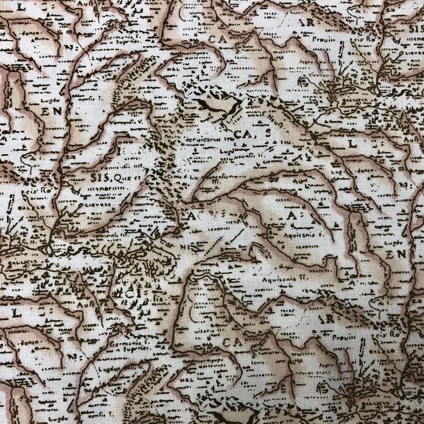 Map Fabric - Etsy