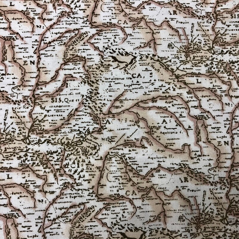 Map Fabric - Etsy