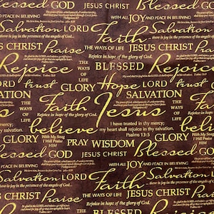 Religious Fabric - Etsy