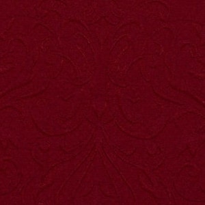 Red Mattelasse Damask Fabric, Abstract Pattern, Cotton, Polyester ...
