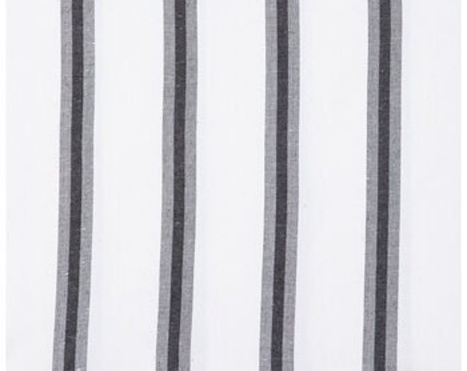 Black & White Striped Fabric, Pattern Fabric, 100% Cotton, Duck Cloth ...