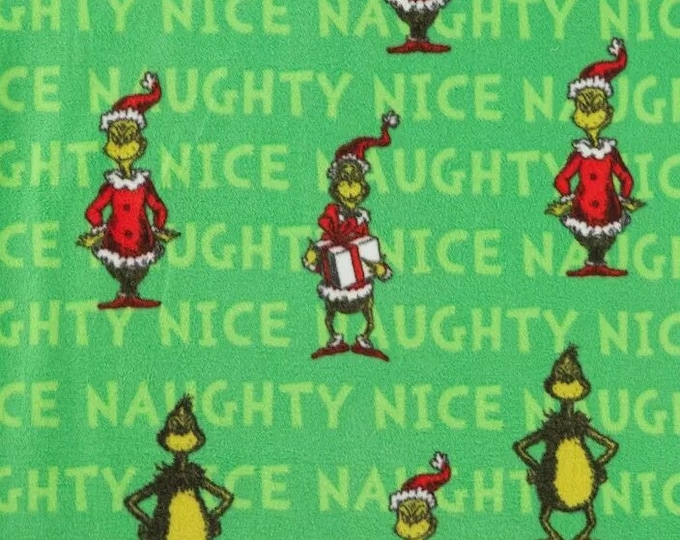 Grinch Fleece Fabric, Christmas Fabric, 100% Polyester, Blankets Fabric ...