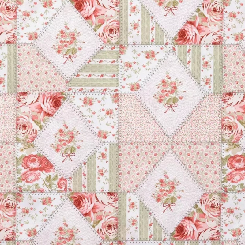 Pink Rose Patchwork - Etsy