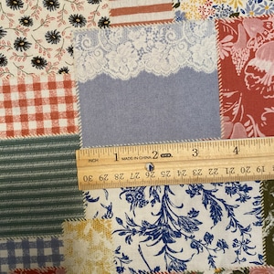 Boho Patch Fabric, Patchwork Fabric, 100% Cotton, Apparel Fabric ...