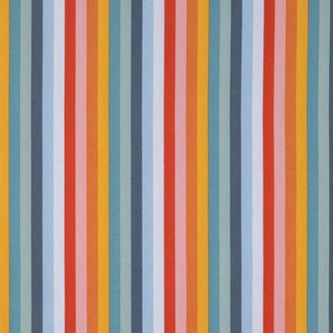 Multi-color Striped Fabric Colorful Fabric 100% Cotton | Etsy
