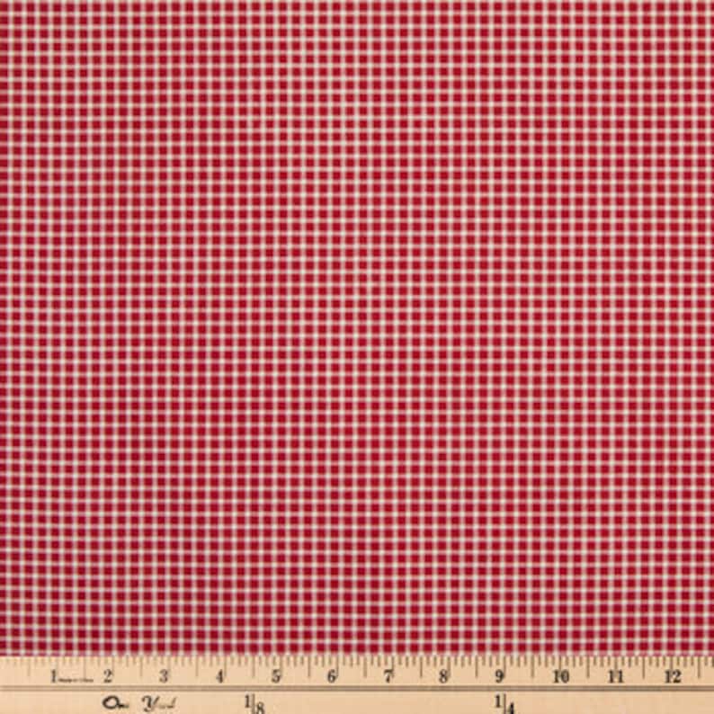 Red & Cream Gingham Fabric Pattern Fabric 100% Cotton - Etsy