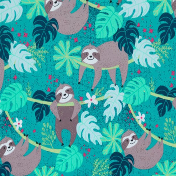 Sloth Fabric - Etsy