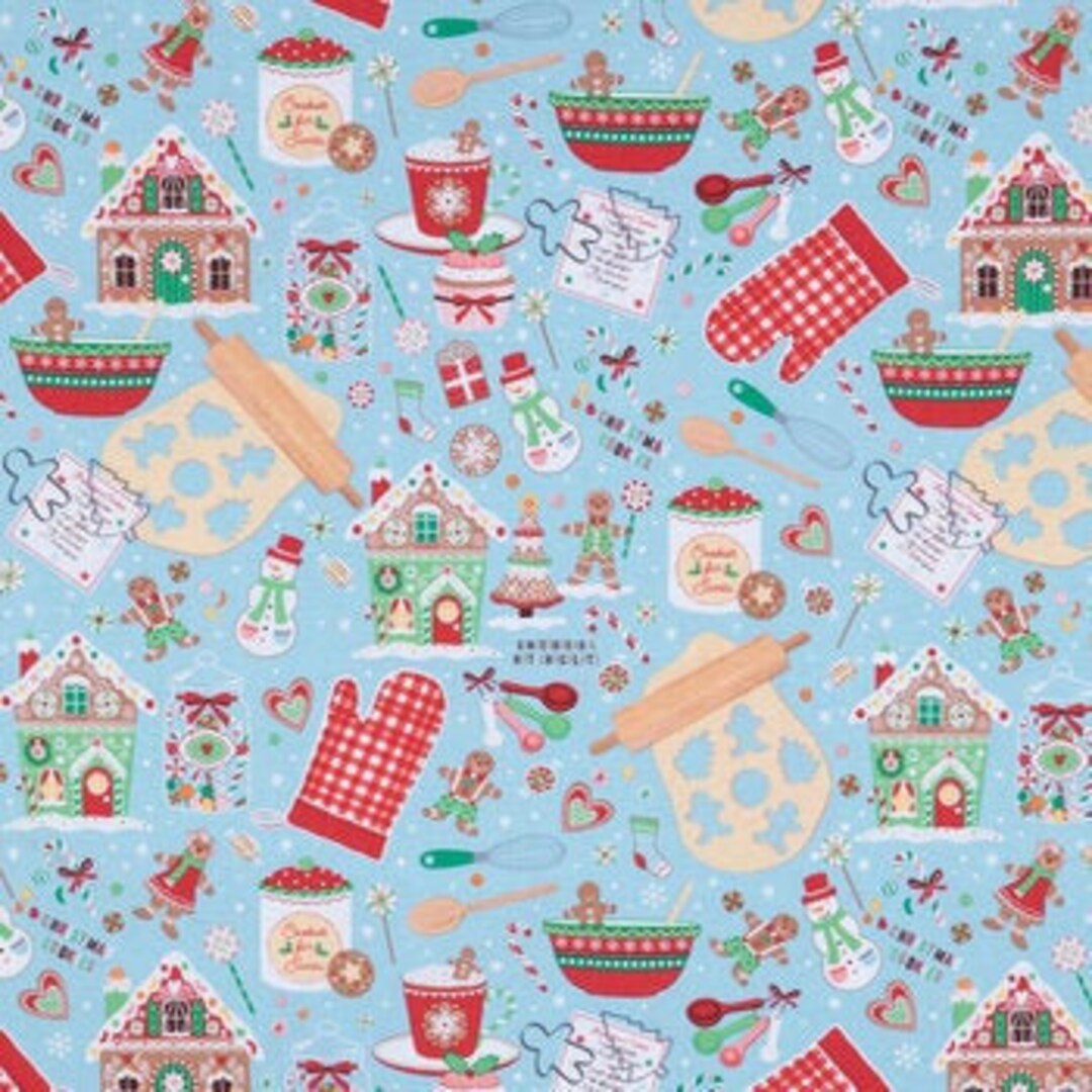 Sweet Baking Fabric, Christmas Fabric, 100% Cotton, Aprons Fabric ...