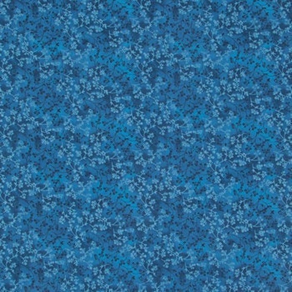 Navy Razzle Dazzle Fabric Tiny Floral Fabric 100% Cotton - Etsy